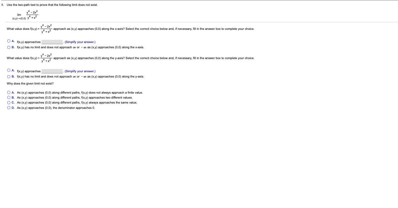 Solved Use the two-path test to prove that the following | Chegg.com