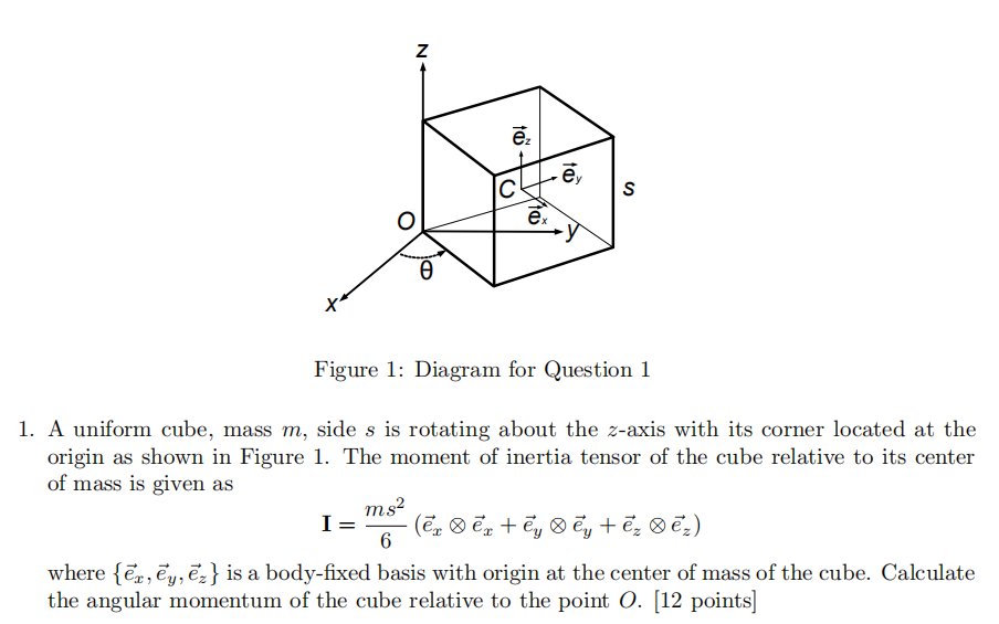 Solved N to to с S ex X Figure 1: Diagram for Question 1 1. | Chegg.com