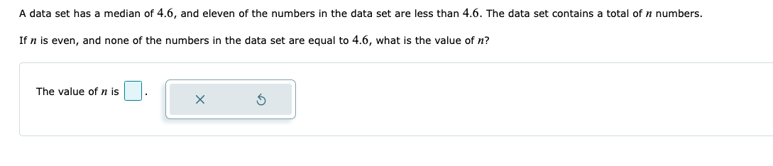 Solved A data set has a median of 4.6, and eleven of the | Chegg.com