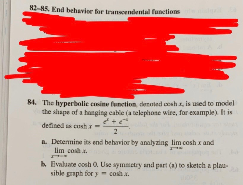 Solved 05. End behavior for transcendental functions 84. The | Chegg.com