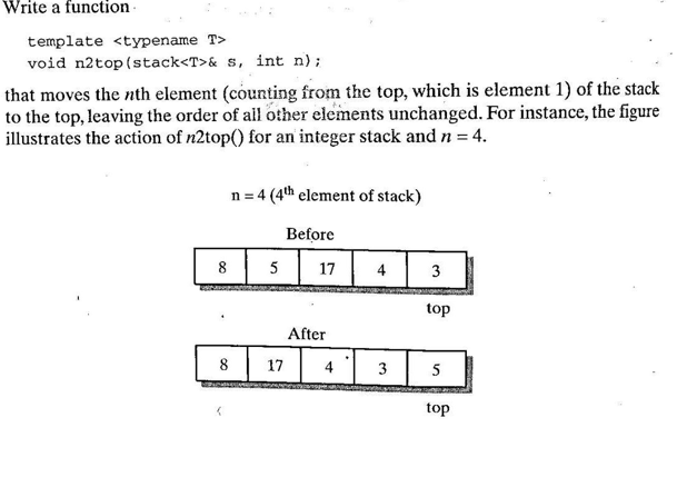Solved Write a function template void n2top (stack& s, int | Chegg.com