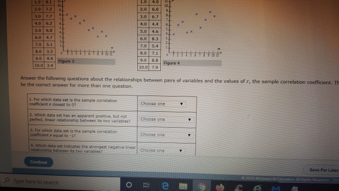 Solved Below are four bivariate data sets and the scatter | Chegg.com