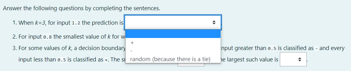 (−2,+),(−1,+),(θ,−),(1,+),(2,−),(3,−) Each example is | Chegg.com