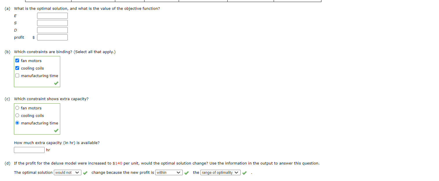 Solved profit? The linear programming model for the problem | Chegg.com