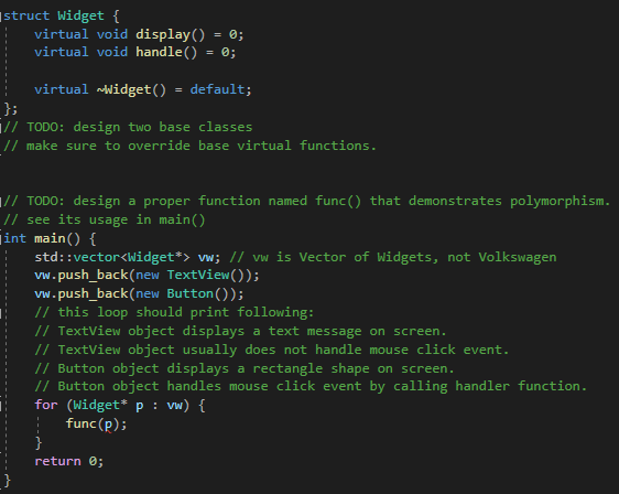 Solved Design two child classes (TextView and Button) that | Chegg.com