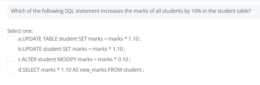 Solved Table Employee has 10 records. It has a non-NULL | Chegg.com