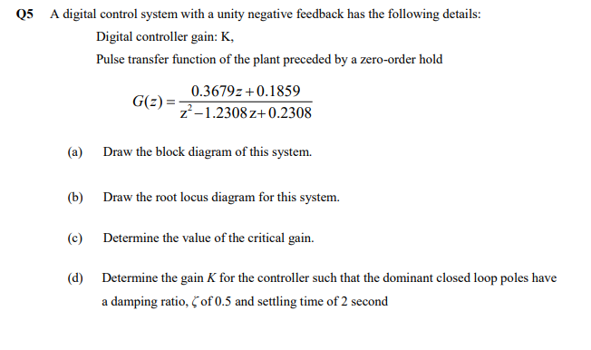 (b) A sampler and a zero-order hold element were | Chegg.com