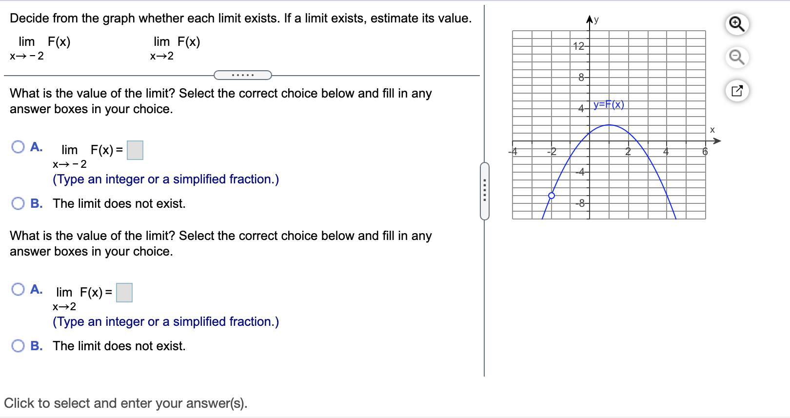 Solved Ay Decide From The Graph Whether Each Limit Exists 