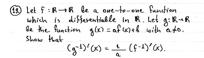 Solved (12) Let \\( f: \\mathbb{R} \\rightarrow \\mathbb{R} | Chegg.com
