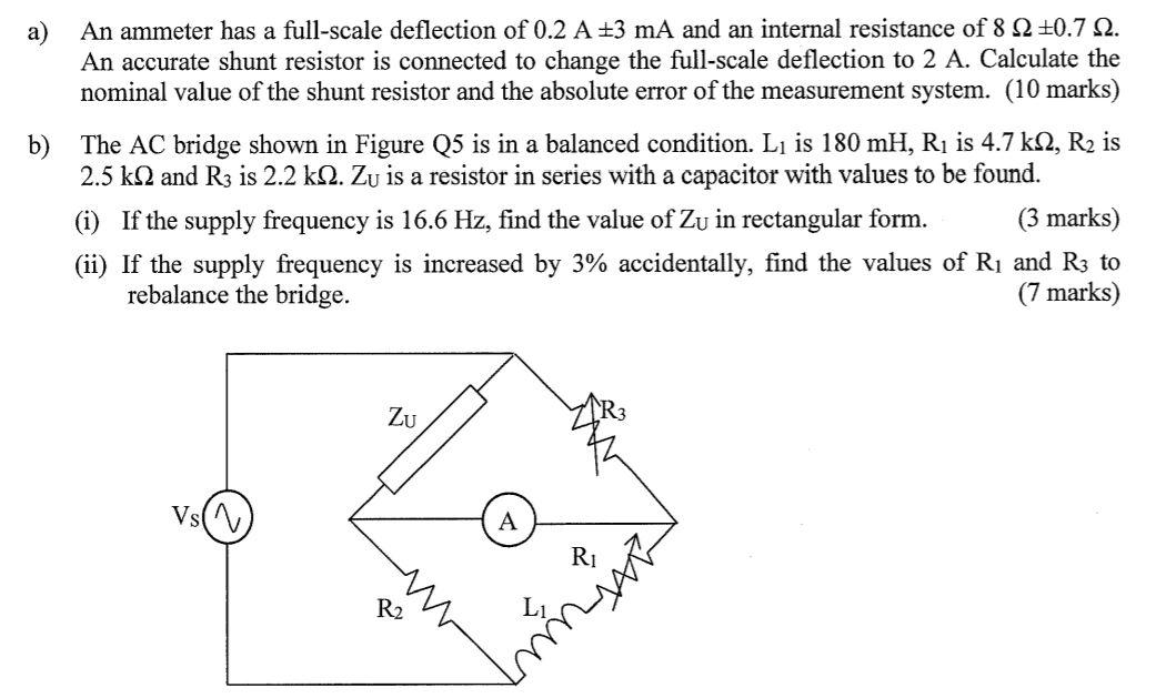 Solved a) An ammeter has a full-scale deflection of 0.2 A 23 | Chegg.com