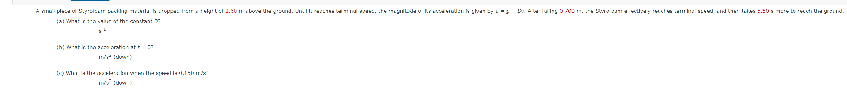 Solved A small piece of Styrofoam packing material is | Chegg.com