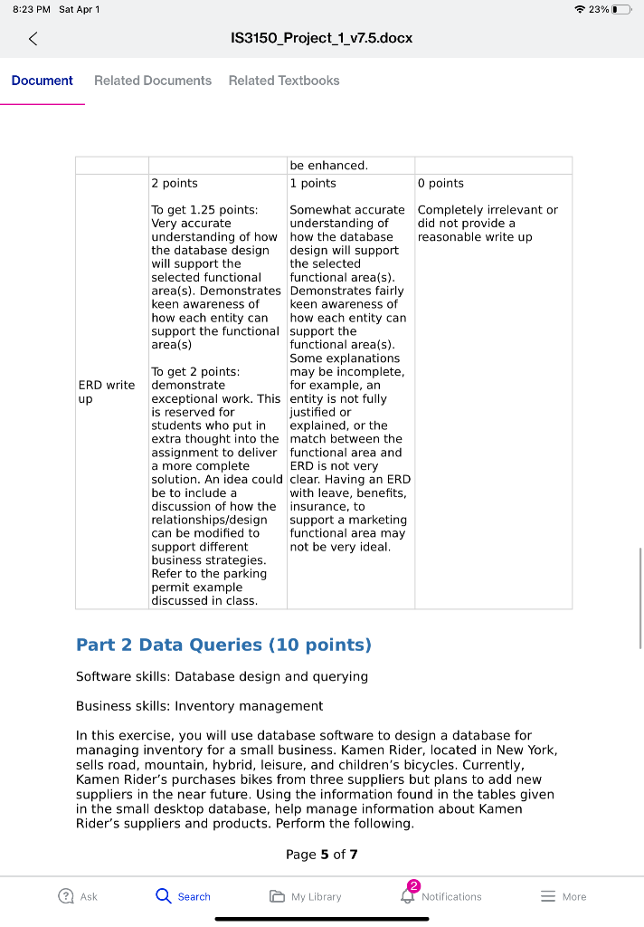 IS 3150 Introduction to Information Systems Project I | Chegg.com
