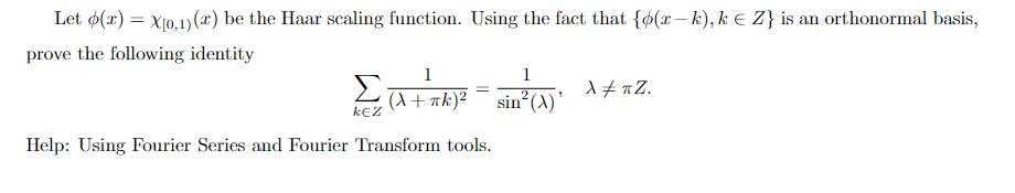 Solved Let p(x) = X[0,1)(x) be the Haar scaling function. | Chegg.com