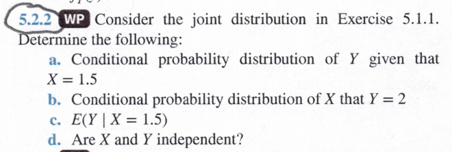 Solved (5.2.2 WP Consider the joint distribution in Exercise | Chegg.com Solved (5.2.2 WP Consider the joint distribution in Exercise | Chegg.com