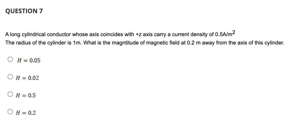 Solved A long cylindrical conductor whose axis coincides | Chegg.com
