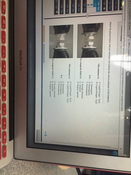 Solved Match the picture below with the substance and | Chegg.com