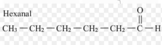 Solved Hexanal CH3 - CH2 - CH2 - CH2 - CH2 -C-H O=0 | Chegg.com