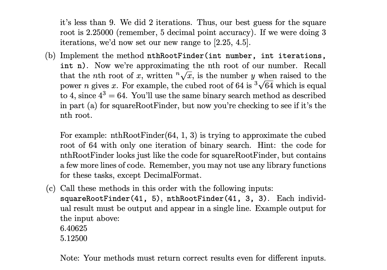 Solved In this problem, we will implement a square root | Chegg.com