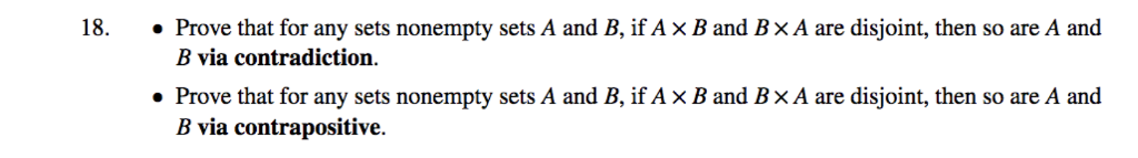 Solved 18. . Prove that for any sets nonempty sets A and B, | Chegg.com