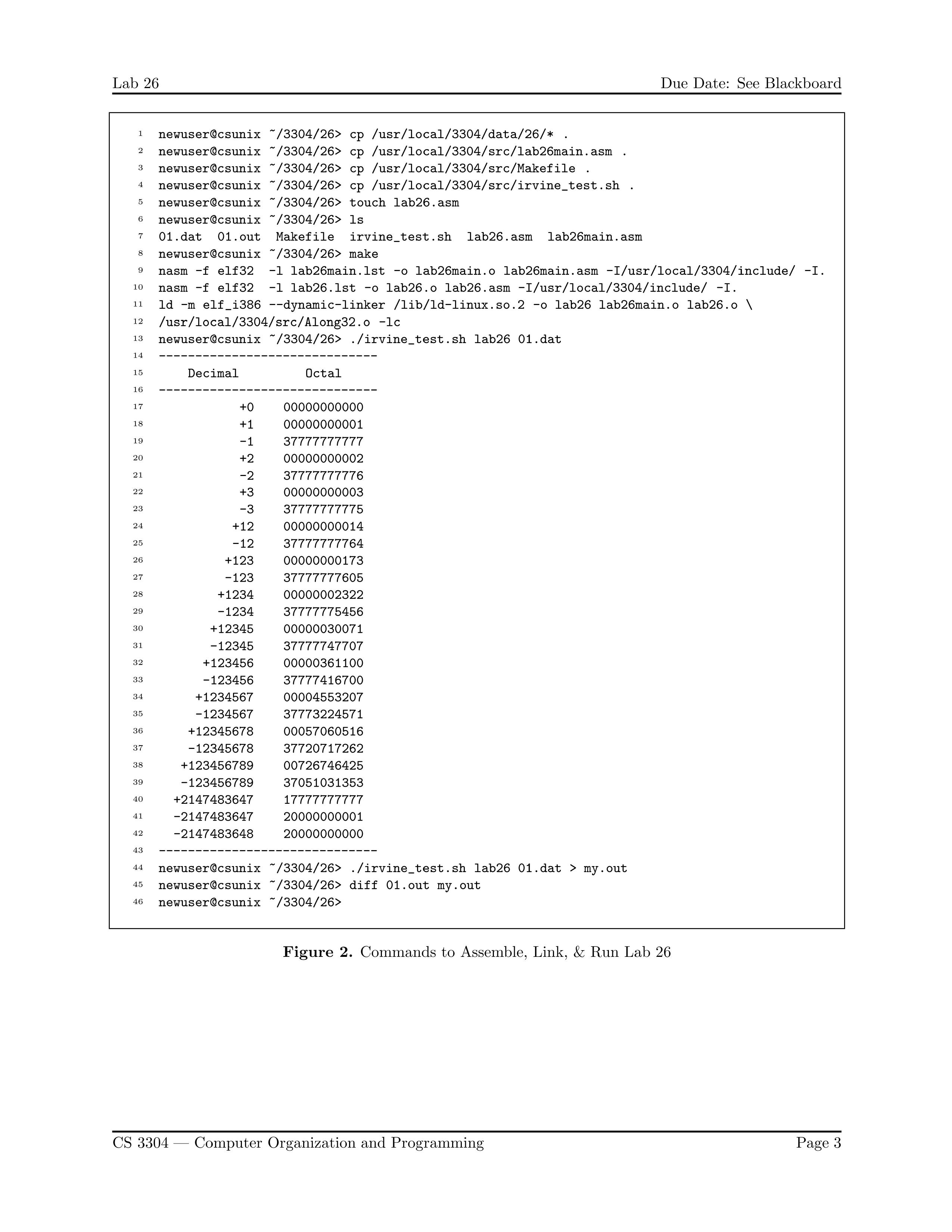 Lab 26 Due Date: See Blackboard Source File: | Chegg.com