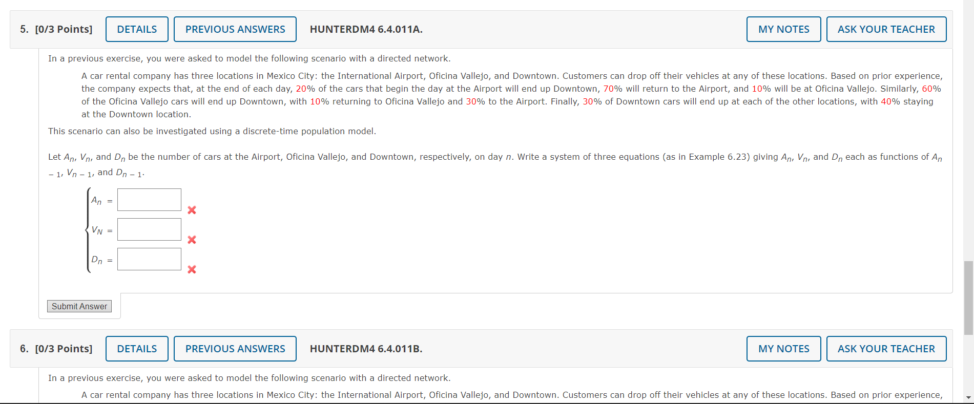 Solved 5. [0/3 Points] DETAILS PREVIOUS ANSWERS HUNTERDM4 | Chegg.com