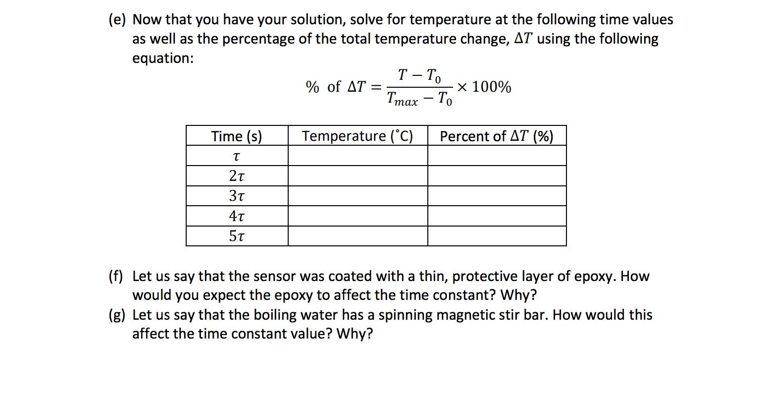 (e) Now that you have your solution, solve for | Chegg.com