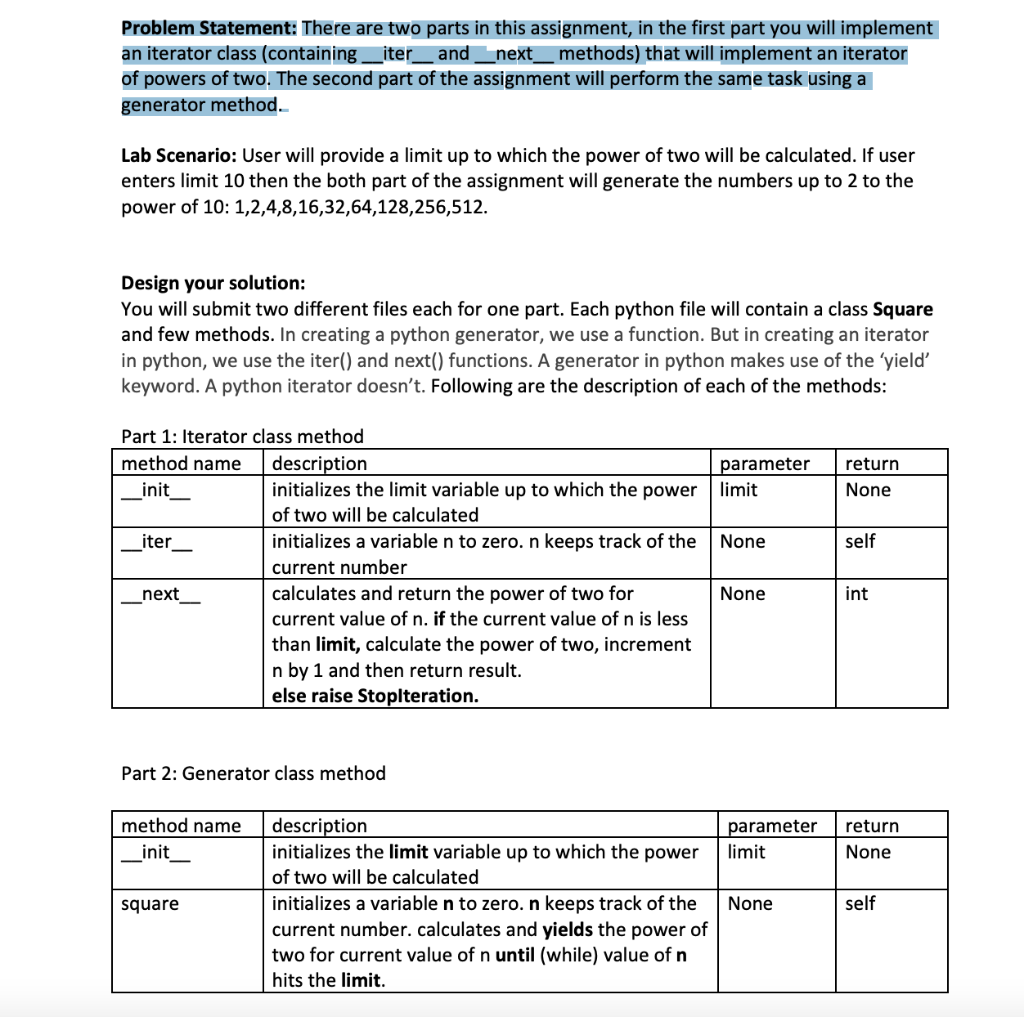 Solved Problem Statement: There are two parts in this | Chegg.com