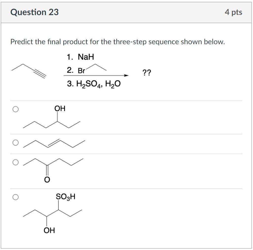 Solved Predict the final product for the three-step sequence | Chegg.com