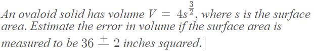 Solved 3 An ovaloid solid has volume V = 4s, where s is the | Chegg.com