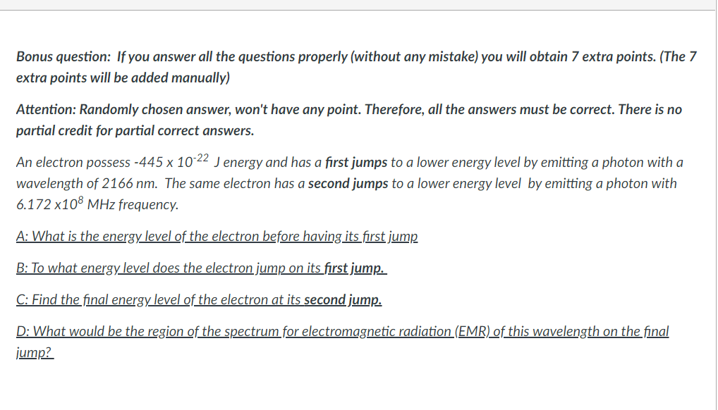 Solved Bonus question: If you answer all the questions | Chegg.com