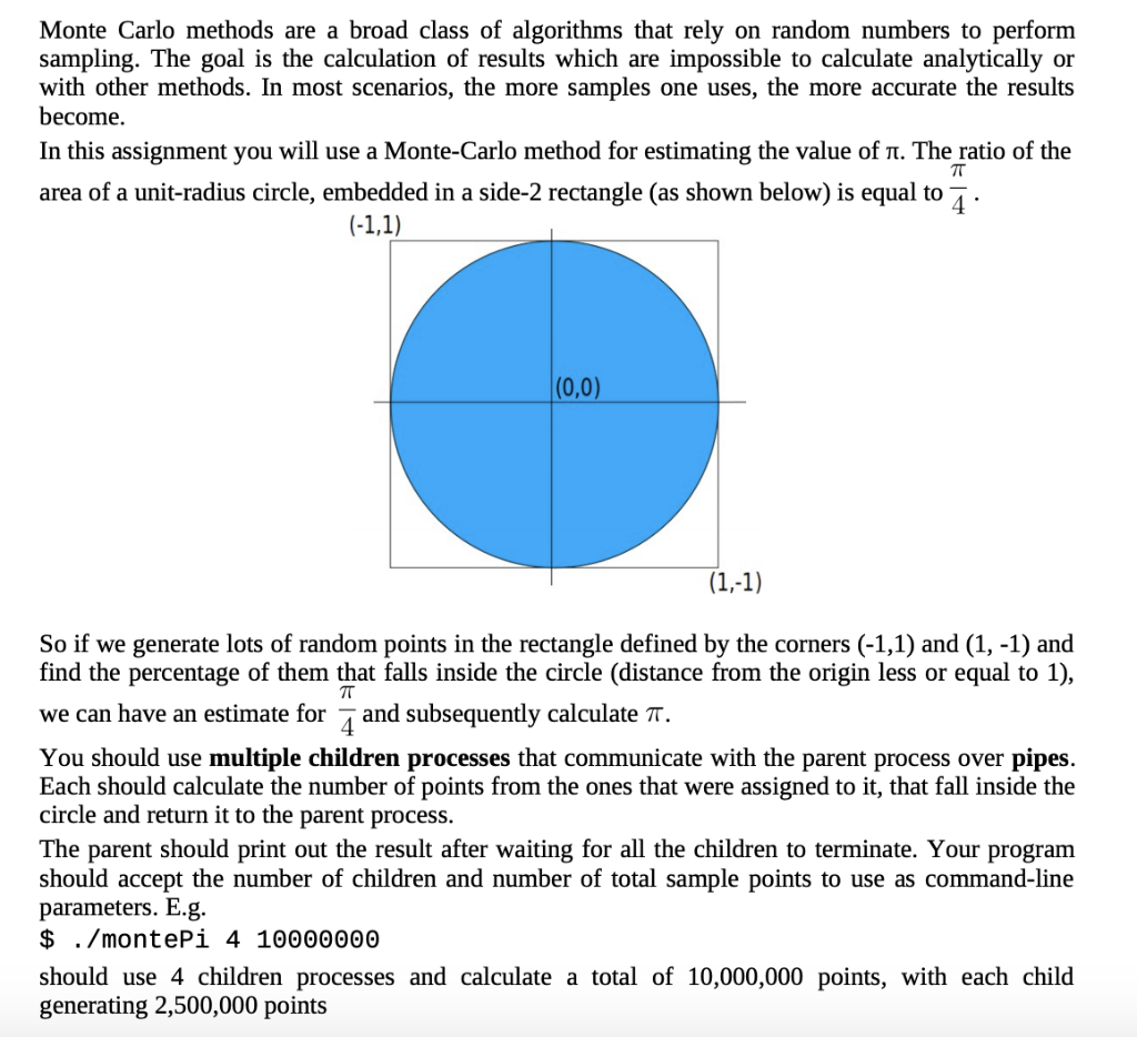 Solved Monte Carlo methods are a broad class of algorithms | Chegg.com