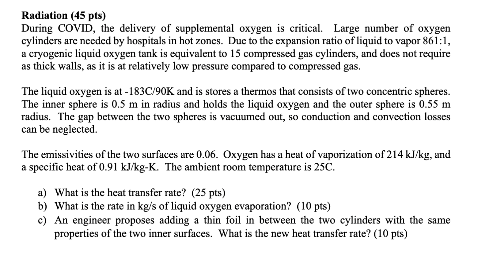 Solved Radiation (45 pts) During COVID, the delivery of | Chegg.com