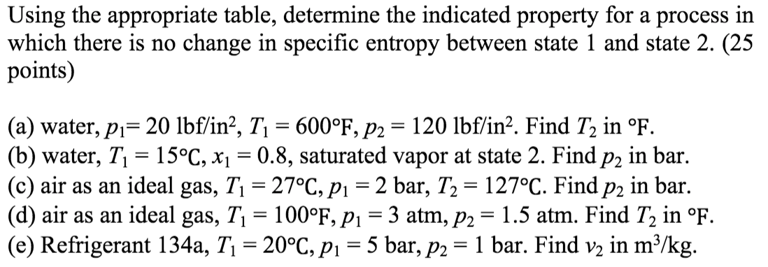 Solved Using the appropriate table, determine the indicated | Chegg.com