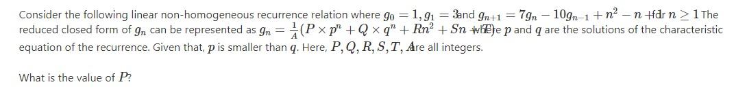 Solved Consider the following linear non-homogeneous | Chegg.com