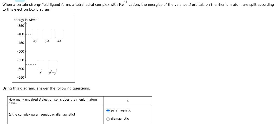 Solved When a certain strong-field ligand forms a | Chegg.com
