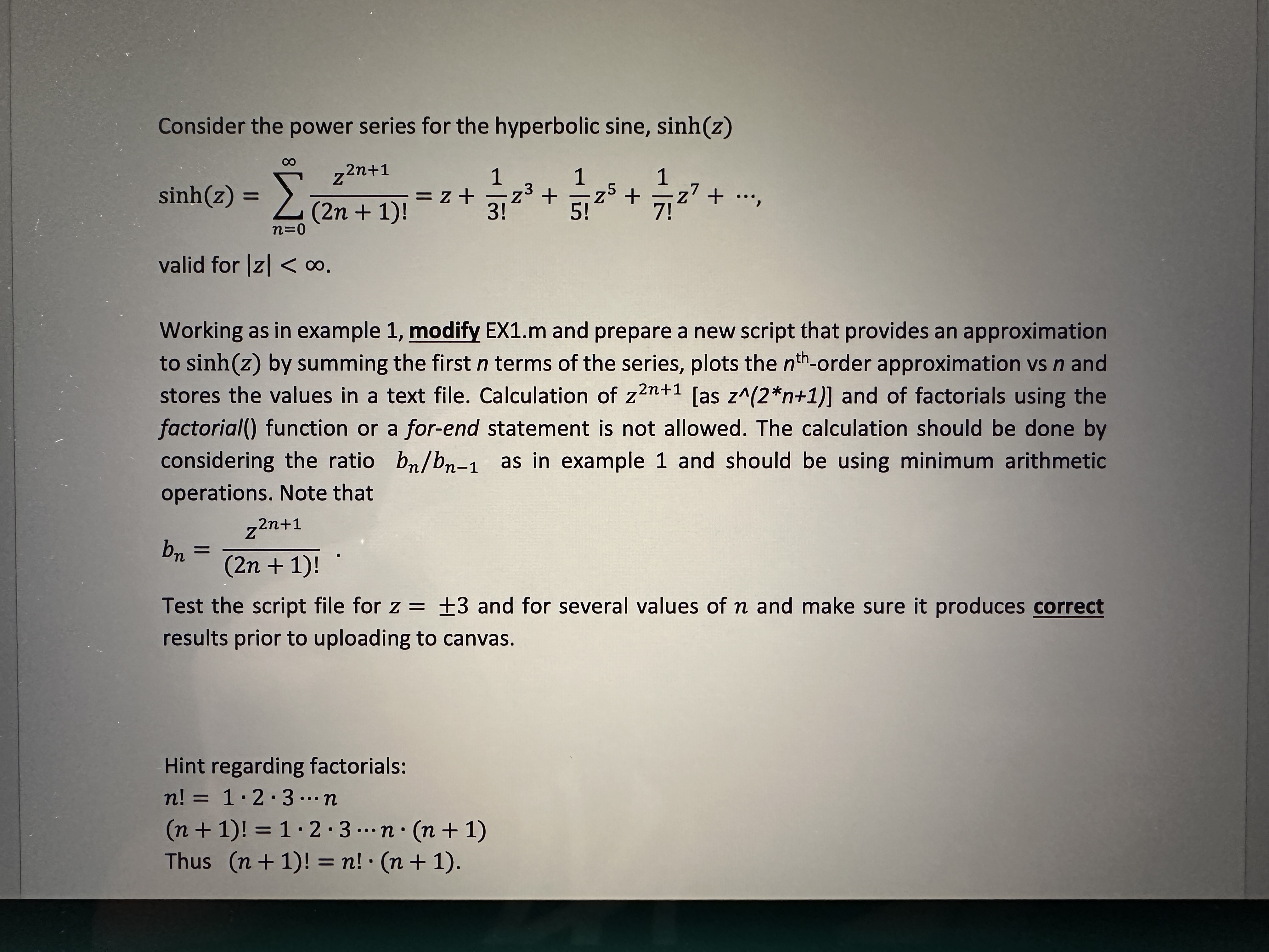 Solved Using Matlab please.Here is EX1 code:clear ; clc ;z = | Chegg.com