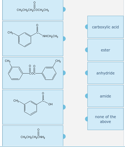 Solved Match each structural formula on the left to a | Chegg.com