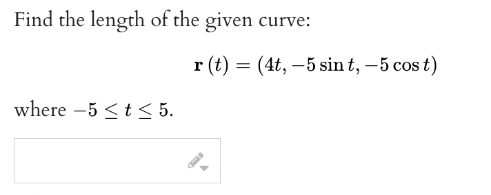 Solved Find the length of the given curve: | Chegg.com