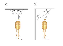 Solved Find the tension in each cord in (Figure 1) if the | Chegg.com