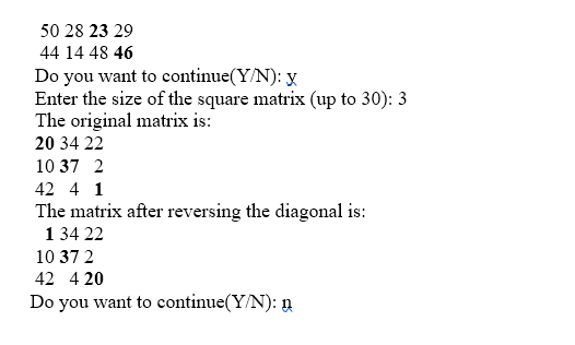 Solved (50%) Suppose you have a square matrix, that is, a | Chegg.com