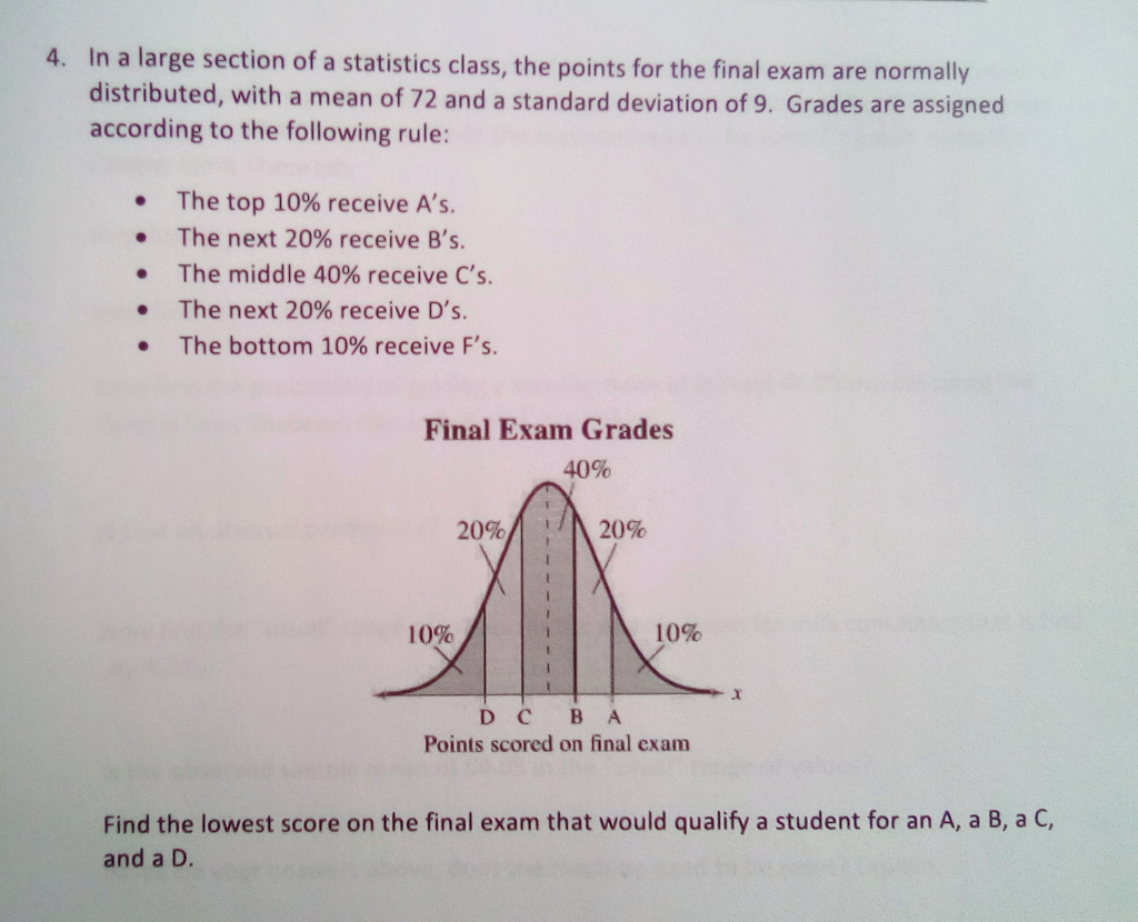 Solved: 4. In A Large Section Of A Statistics Class, The P... | Chegg.com