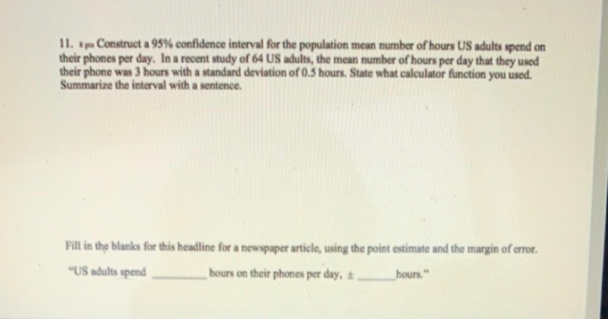 Solved Hi struggling with this statistics problem my teacher | Chegg.com