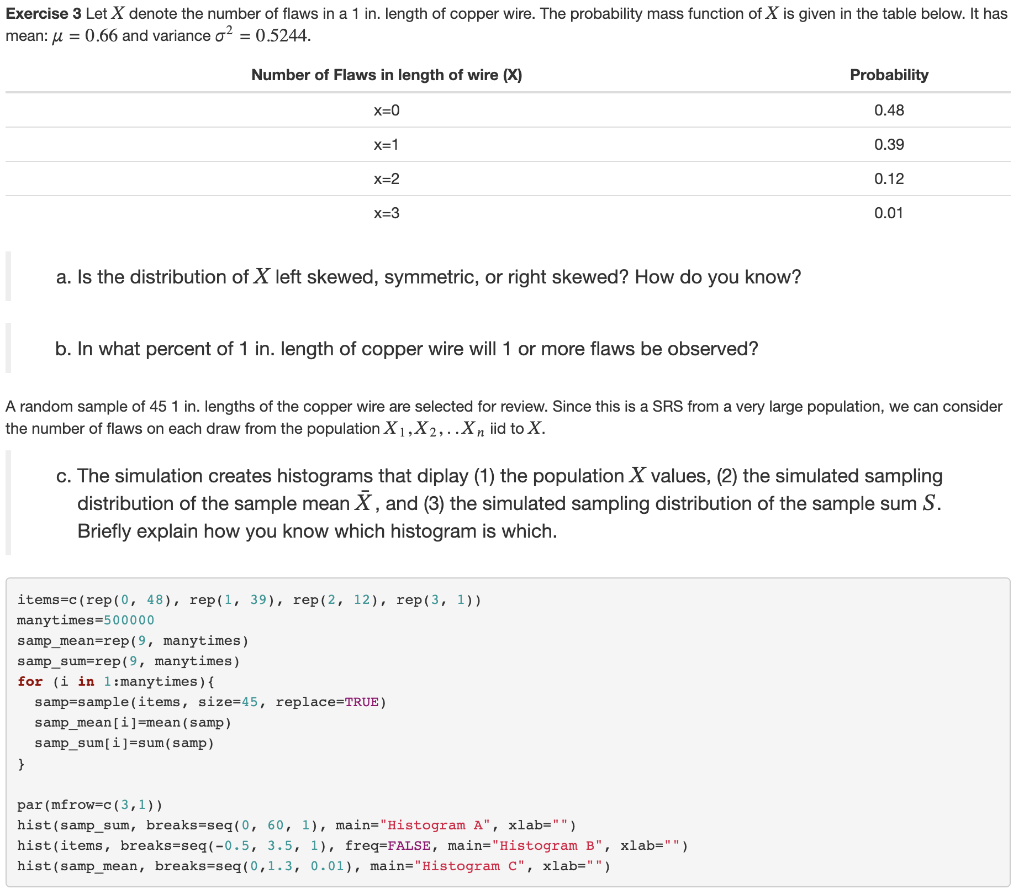 Solved Exercise 3 Let X denote the number of flaws in a 1 | Chegg.com