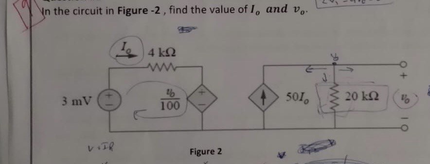 Solved In the circuit in Figure -2 , find the value of Io | Chegg.com