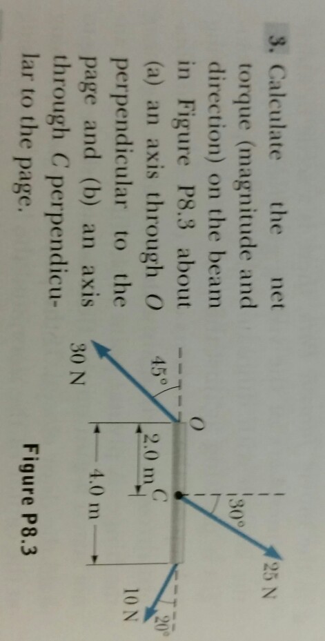 Solved 3. Calculate the net torque (magnitude and direction) | Chegg.com