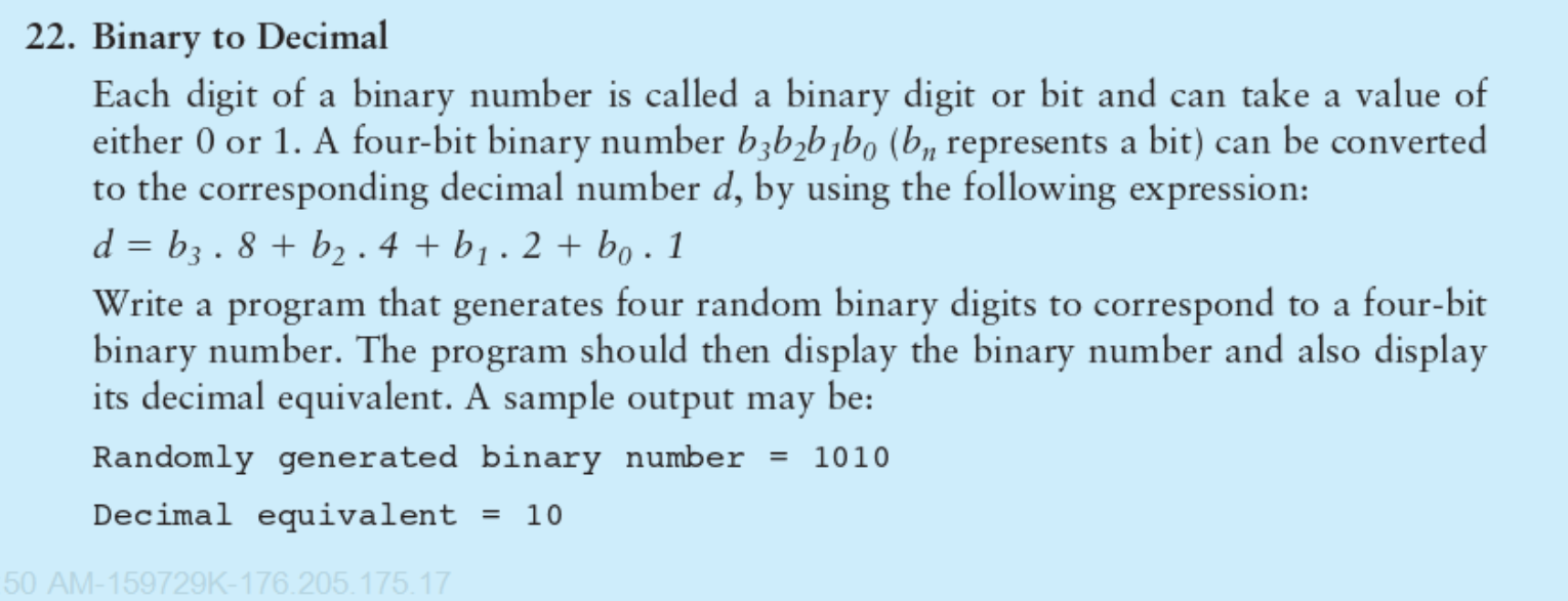Solved 22. Binary to Decimal Each digit of a binary number | Chegg.com
