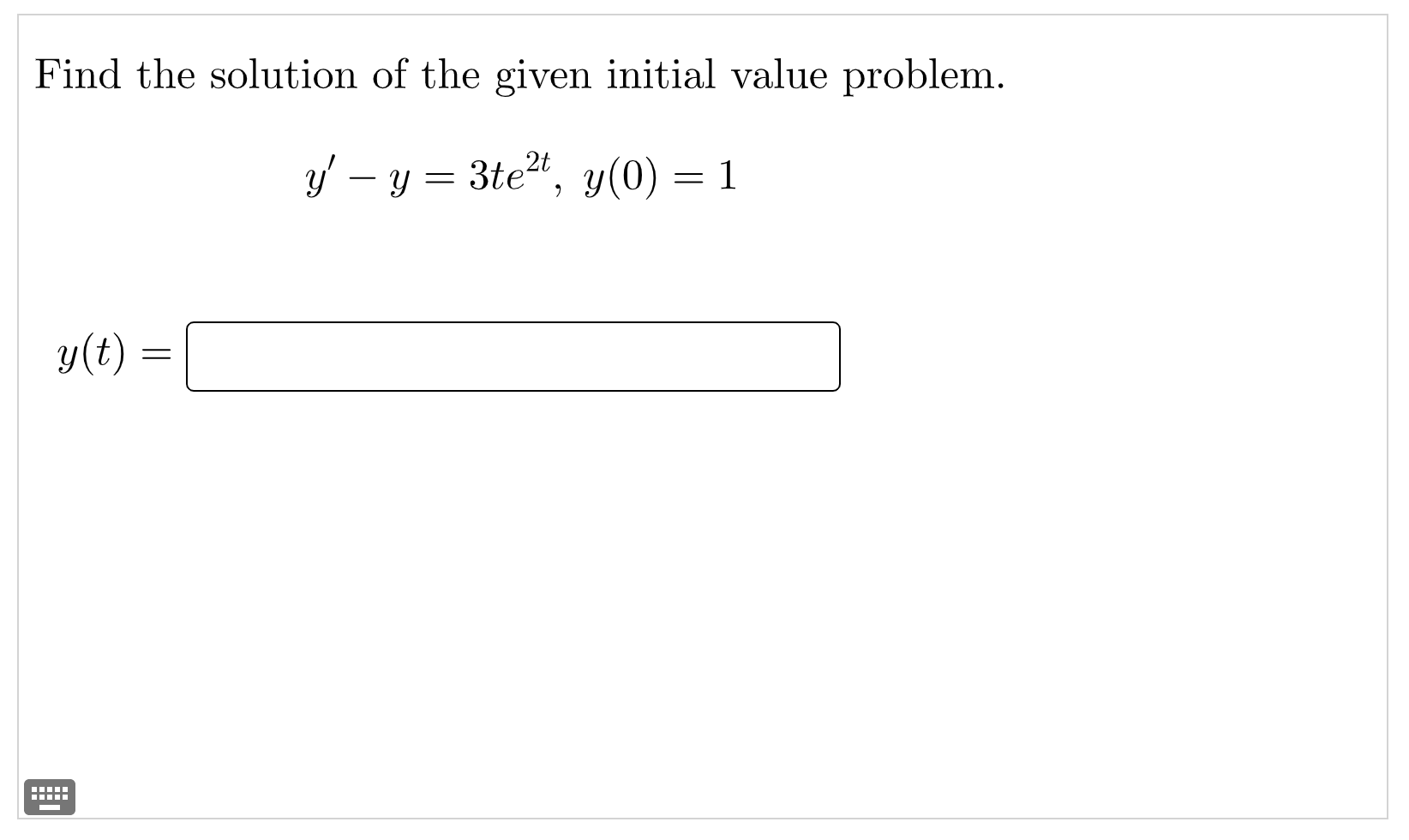 Solved Find the solution of the given initial value problem. | Chegg.com