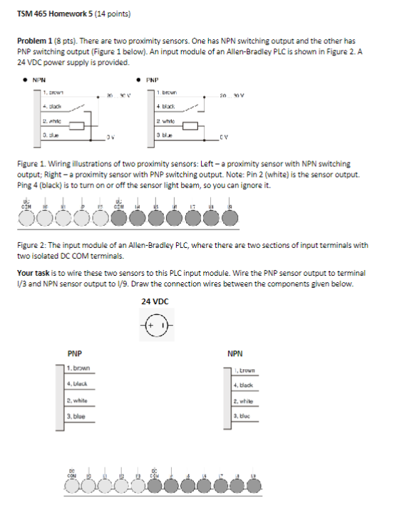 Solved Problem 1 ( 8 pts). There are two proximity sensors. | Chegg.com