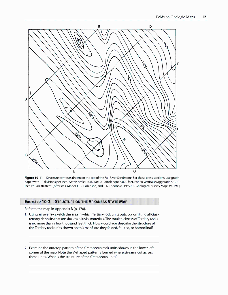 Solved Figure 10-10 Geologic sketch map of an area north of | Chegg.com