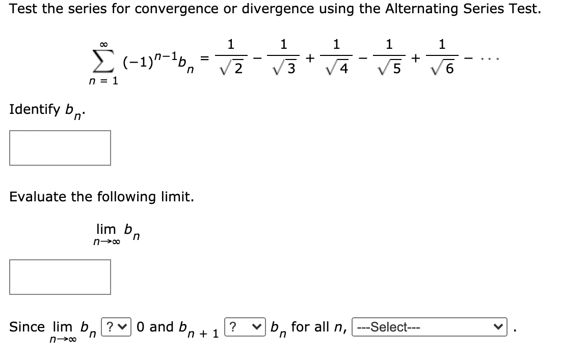 Solved Test the series for convergence or divergence using | Chegg.com